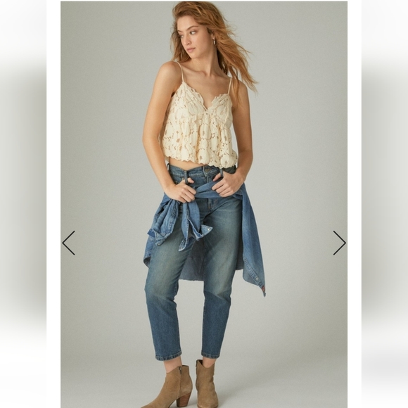 Lucky Brand | Tops | Newlucky Brand Womens Lace Skinny Strap Tank Top ...